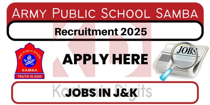Army Public School Samba Recruitment 2025